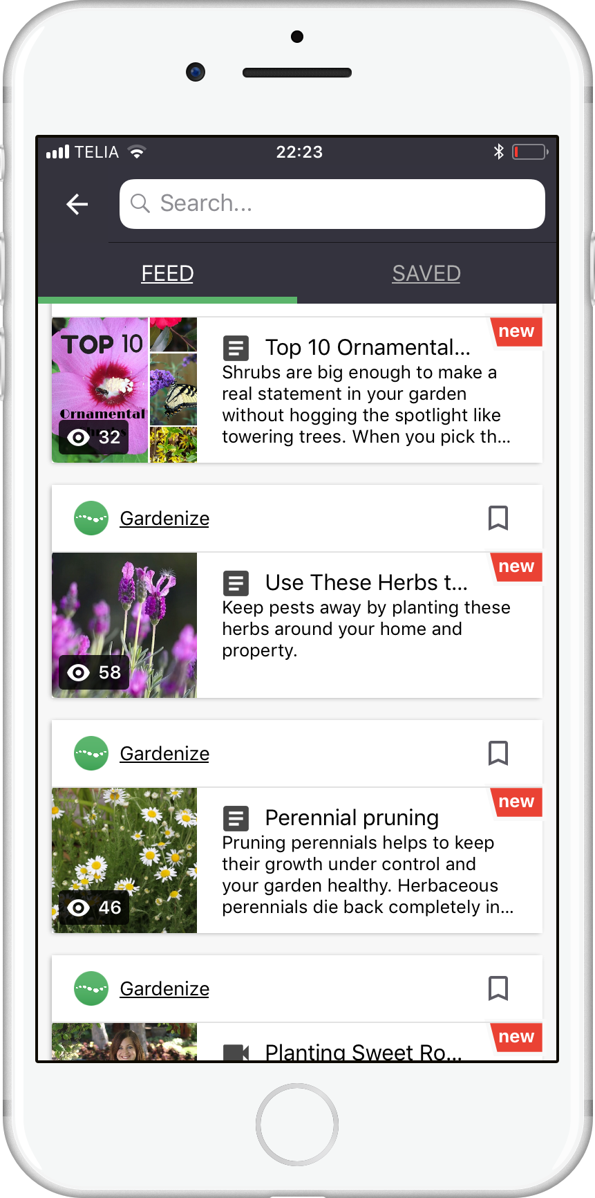 GARDENIZE gardening app - garden journal and garden planner app
